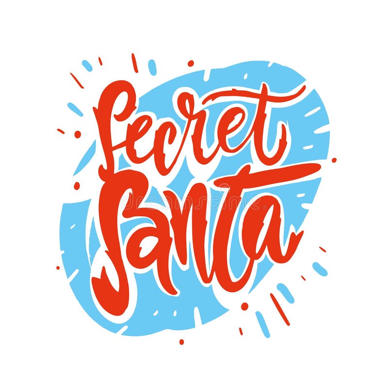 Secret Santa. Modern Brush Calligraphy Stock Illustration ...