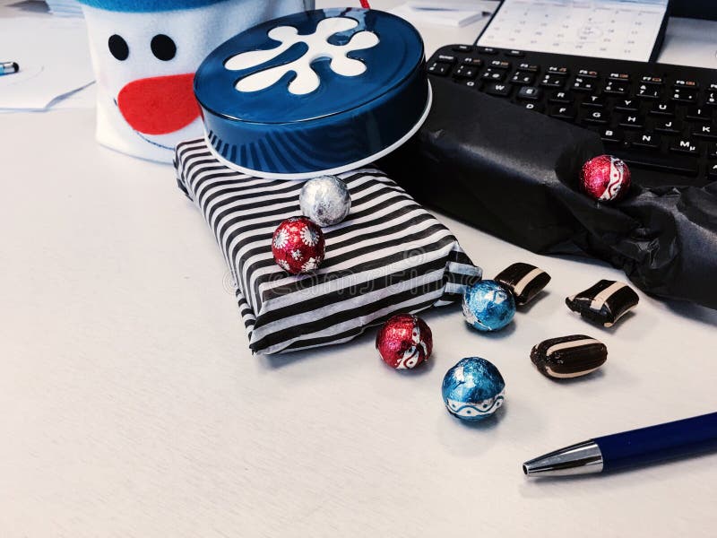 Secret Santa Office stock image. Image of blue, calendar - 82082033