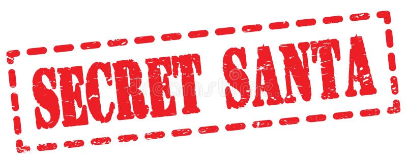 SECRET SANTA Text Written on Red Stamp Sign Stock Illustration ...