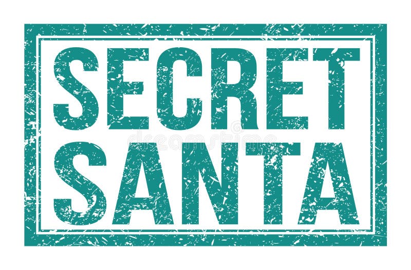 SECRET SANTA, Words on Blue Rectangle Stamp Sign Stock Illustration ...