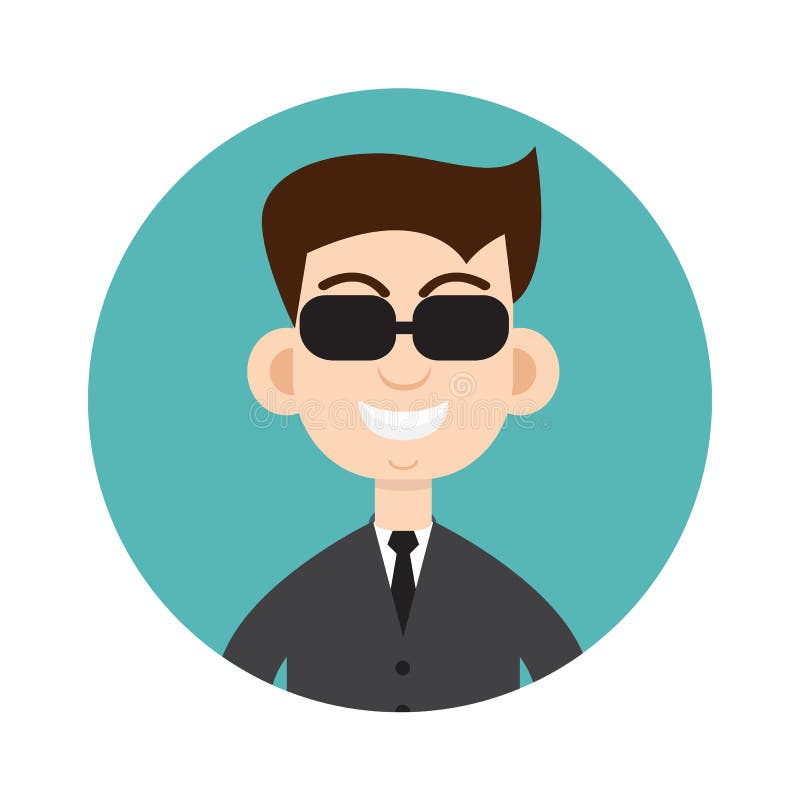 Secret Agent Illustration stock vector. Illustration of hunter - 16843828