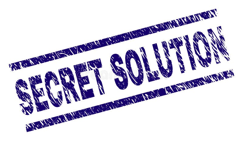 Scratched Textured SECRET SOLUTION Stamp Seal Stock Vector ...