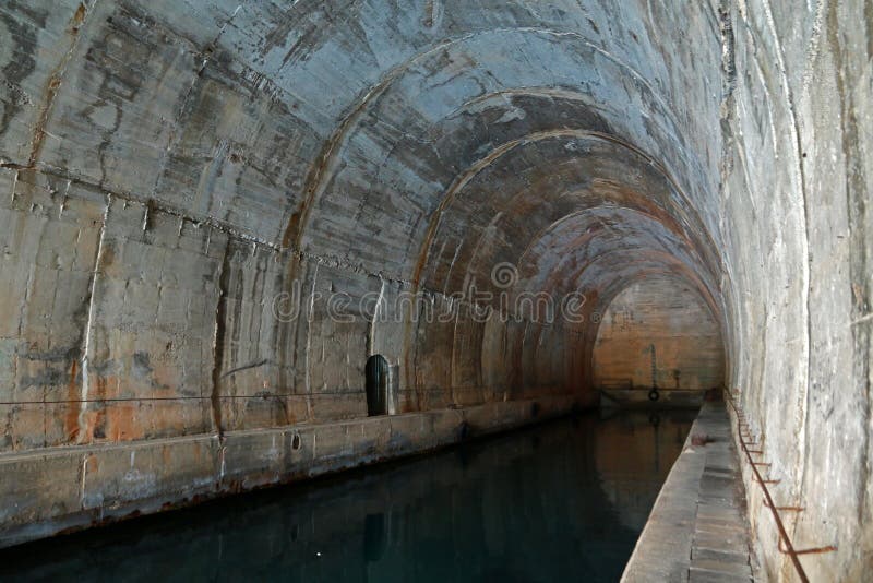 Secret Submarine Base, Vis Island, Croatia Stock Image - Image of ...