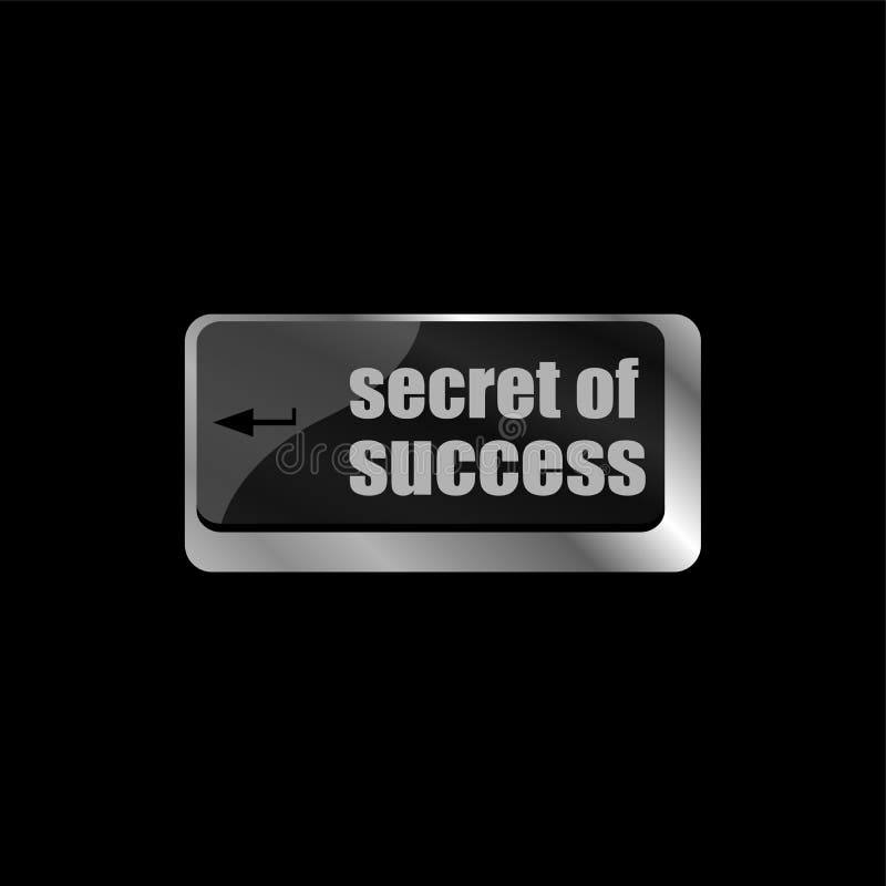 Secret of Success Button on Computer Keyboard Key Stock Illustration - Illustration of books ...