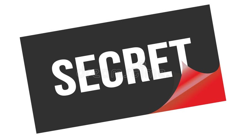 SECRET Text on Black Red Sticker Stamp Stock Illustration ...