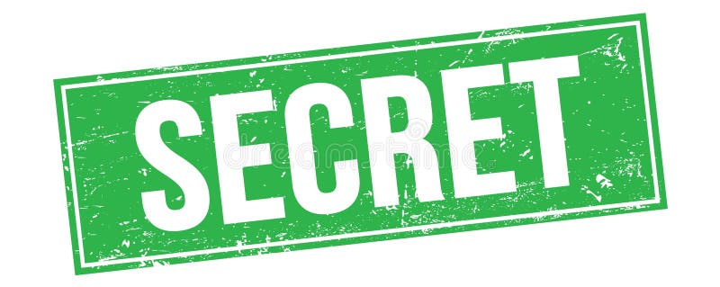 SECRET Text on Green Grungy Rectangle Stamp Stock Illustration ...