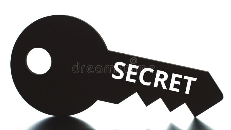 SECRET Text on the Key Icon Stock Image - Image of secrecy, silhouette ...
