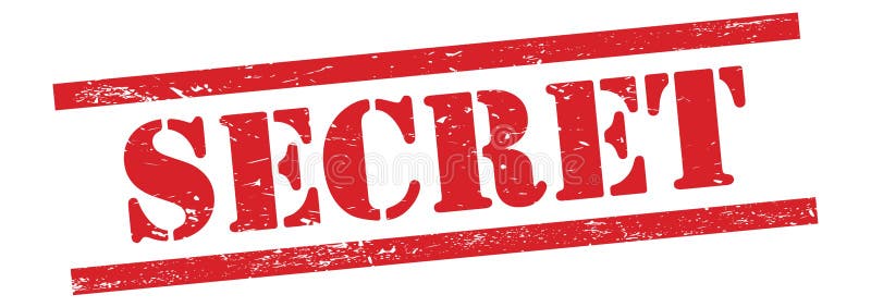 SECRET Text on Red Grungy Lines Stamp Stock Illustration - Illustration ...