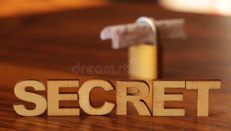 SECRET Text on a White Stickers. Chart or Mechanism Concept Stock Image ...