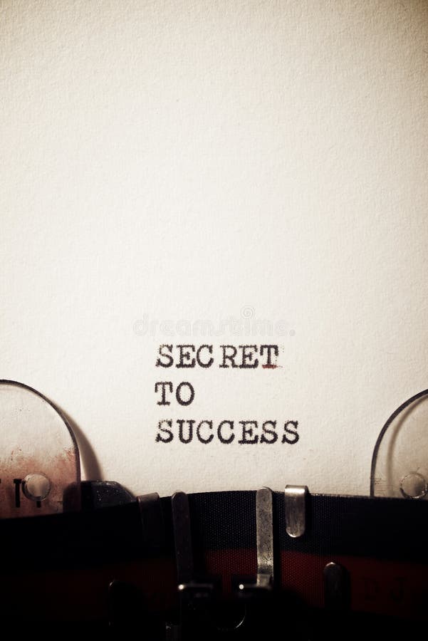 Secret to success phrase stock photo. Image of success - 198363292