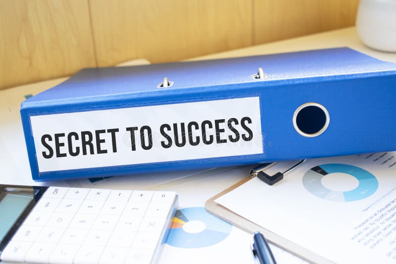 Secret To Success Words on Labels with Document Binders Stock Photo ...