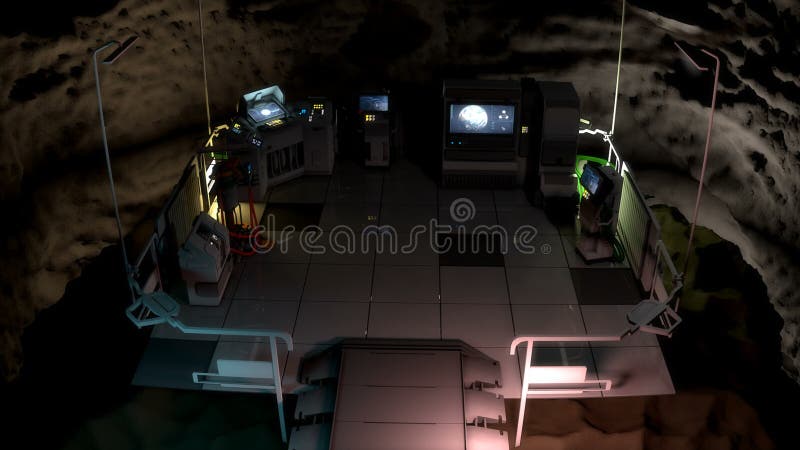 Secret Underground Command Center V3. Stock Footage - Video of monitor ...