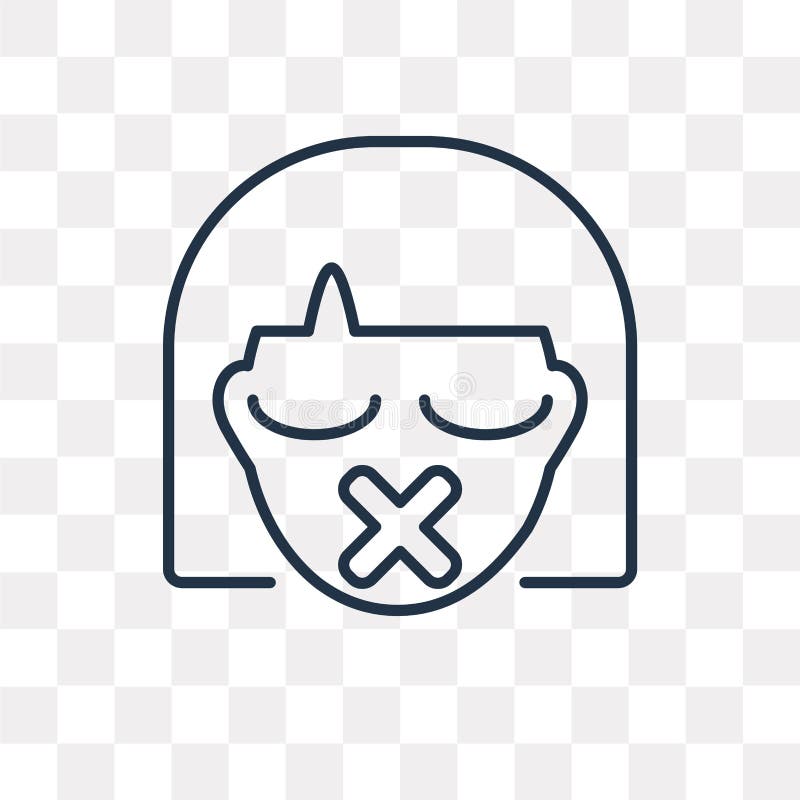 Secret Vector Icon Isolated on Transparent Background, Linear Se Stock ...