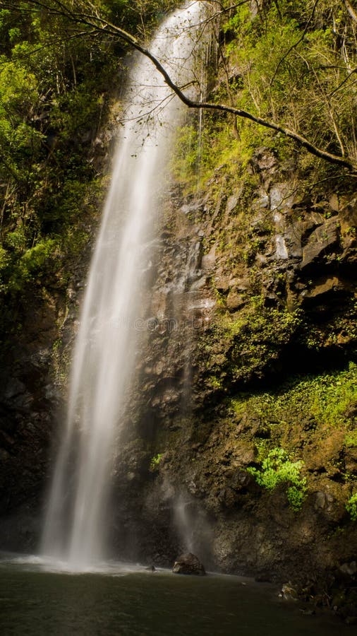 Secret Waterfall in Lumsdale Valley Stock Image - Image of rocks ...