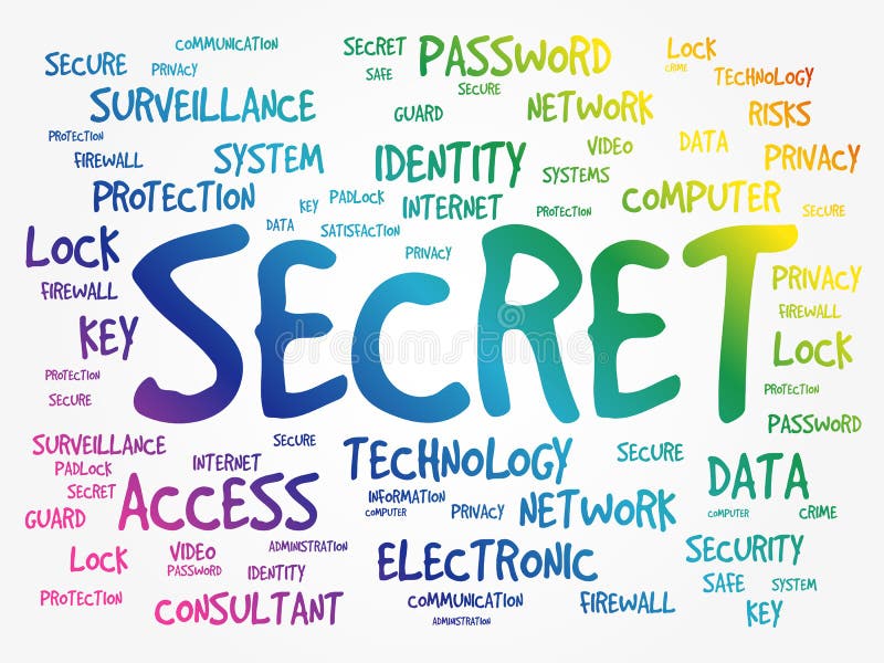 SECRET word cloud collage stock illustration. Illustration of business ...