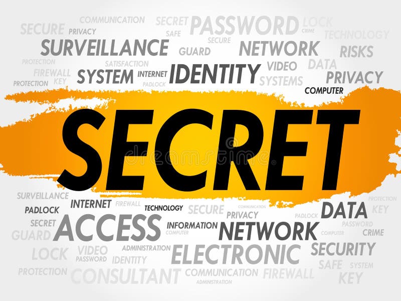 SECRET word cloud collage stock illustration. Illustration of business ...