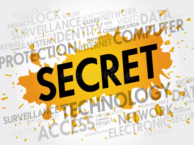 SECRET word cloud stock illustration. Illustration of hack - 200157597