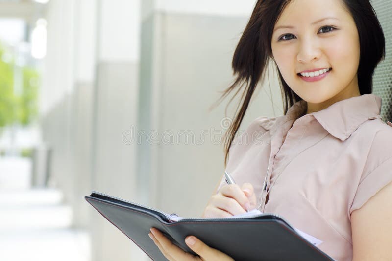 Secretaresse stock foto. Image of aziatisch, zakenvrouw - 24947504