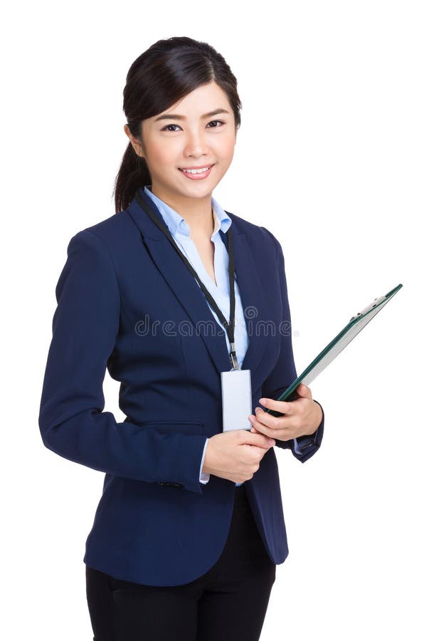 Secretaresse stock afbeelding. Image of klembord, manager - 41471249