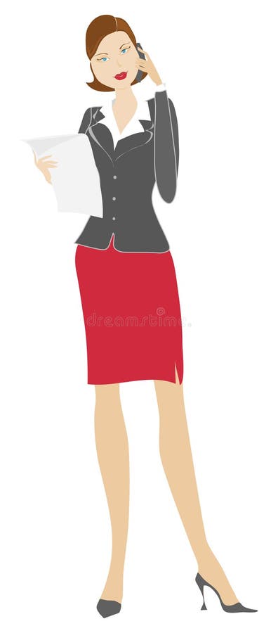 Secretaresse stock illustratie. Illustratie bestaande uit looking - 598079