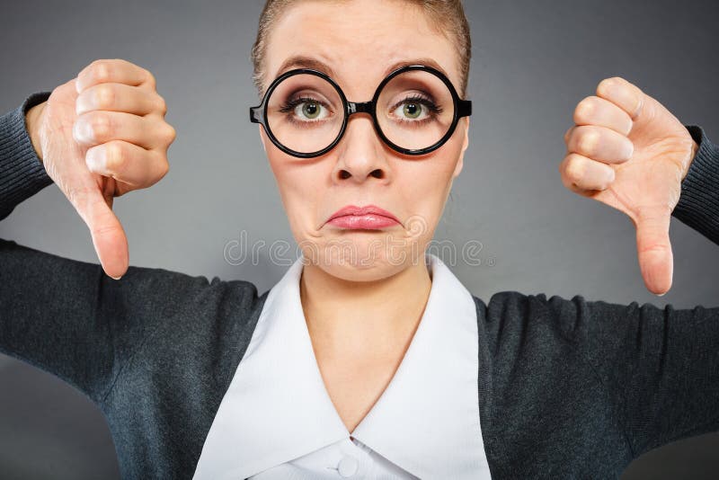 Secretaria Que Da Gesto De La Desaprobación Imagen de archivo - Imagen ...