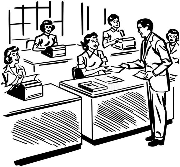 Secretarial Pool stock vector. Illustration of speaking - 42095104