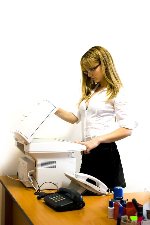 Woman Looking through Filing Cabinet Stock Photo - Image of ...
