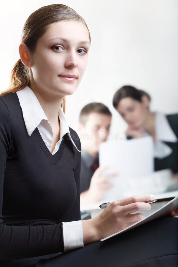 Secretary stock image. Image of document, suit, camera - 1632515