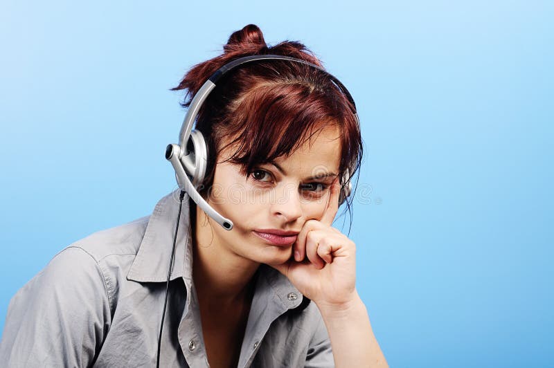 Secretary stock image. Image of modern, headset, headphone - 32177451