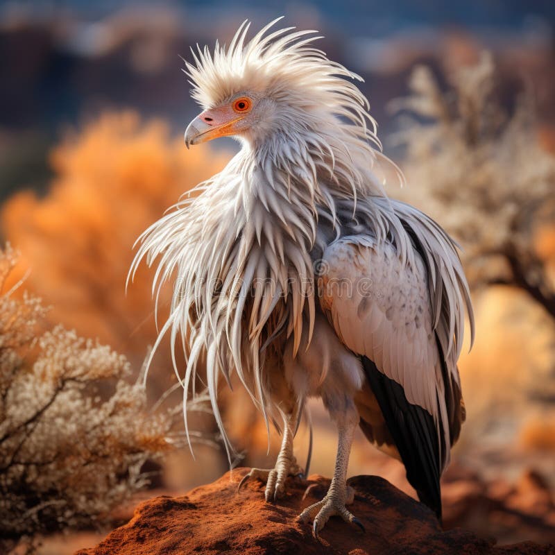 The Secretary Bird Made with Generative AI Illustration Stock ...
