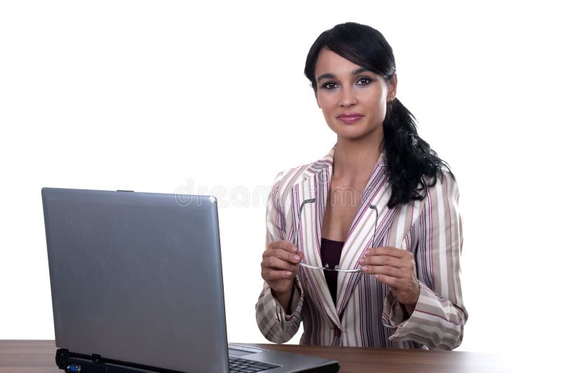 Secretary with computer stock photo. Image of lifestyle - 20226786
