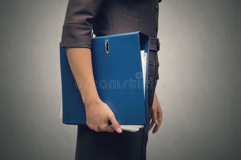 Secretary with Documents Folders. Office Woman. Stock Photo - Image of ...