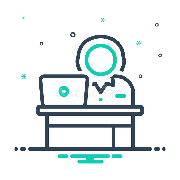 Mix Icon for Secretary, Executive and Assistance Stock Vector ...