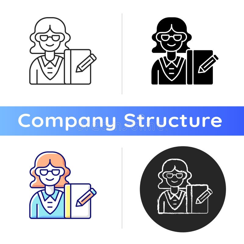 Secretary icon stock vector. Illustration of vector - 208167538