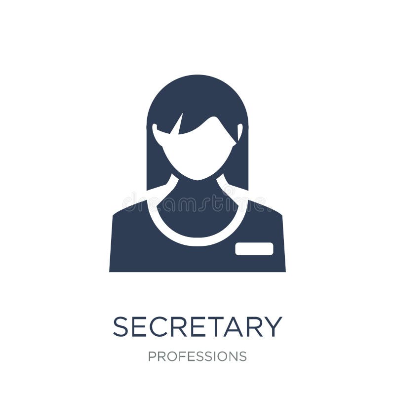 Secretary Icon. Trendy Flat Vector Secretary Icon on White Background ...