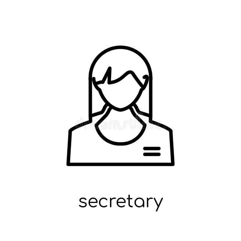 Secretary Icon. Trendy Flat Vector Secretary Icon on White Background ...