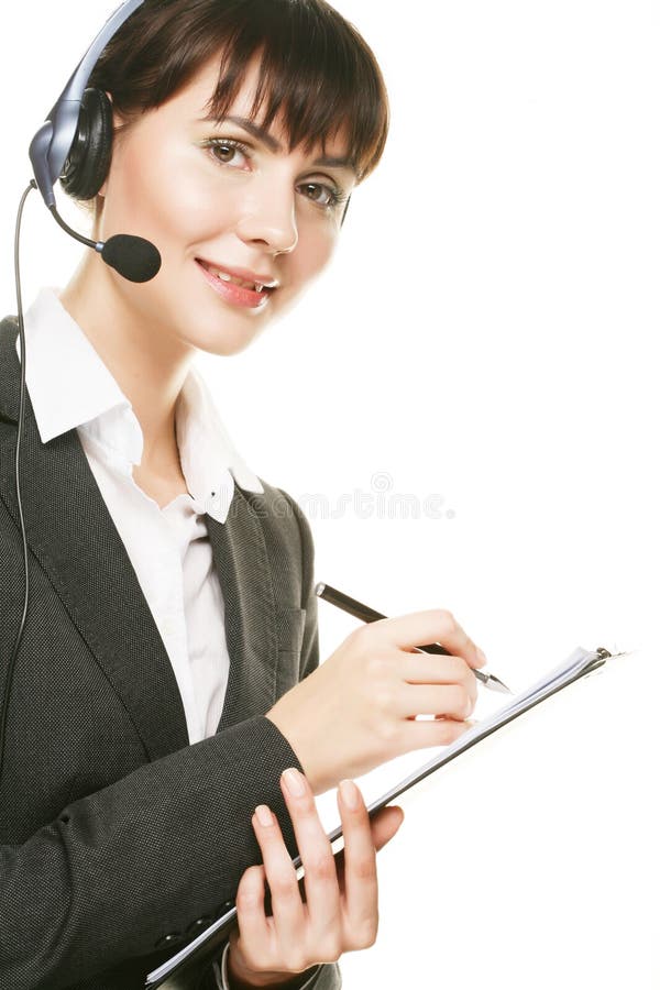 Secretary Isolated On White Stock Photo - Image of center, happy: 11911340