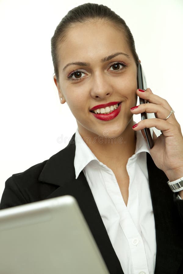 Secretary Sitting in the Office Stock Photo - Image of collar, people ...