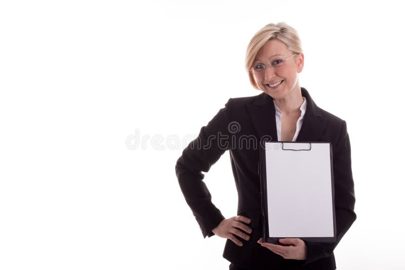 Secretary with a notepad stock photo. Image of business - 23307258