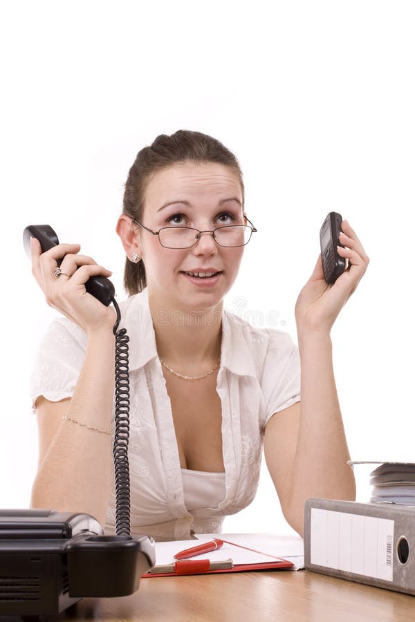 Surprised Secretary in Office Stock Image - Image of attractive, adult ...