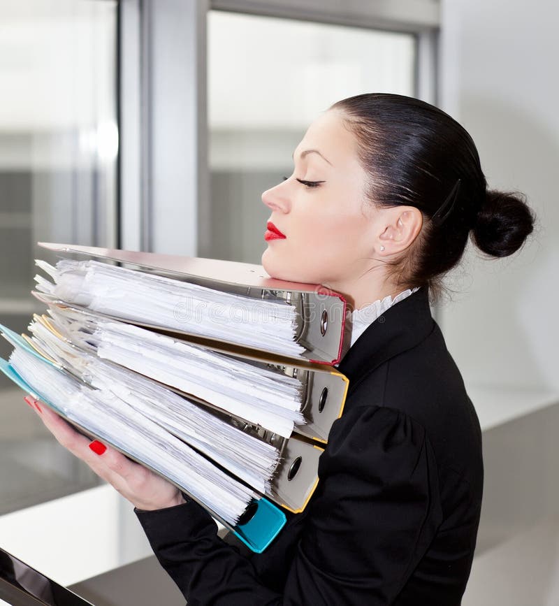 Secretary in the office stock photo. Image of cute, color - 24459762