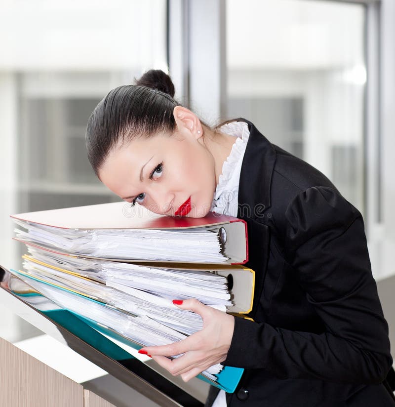 Secretary in the office stock image. Image of corporate - 24459827