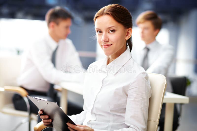 Secretary in office stock image. Image of colleagues - 24515287