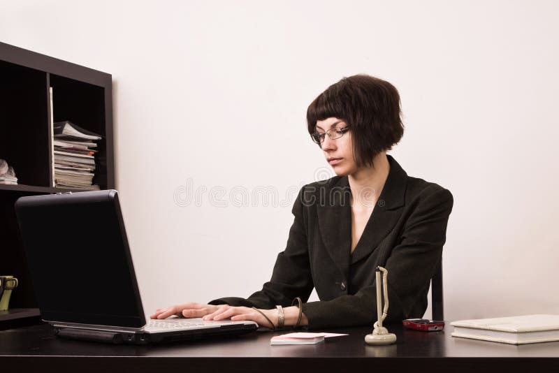 Secretary in a office stock image. Image of clerk, contemporary - 24910357