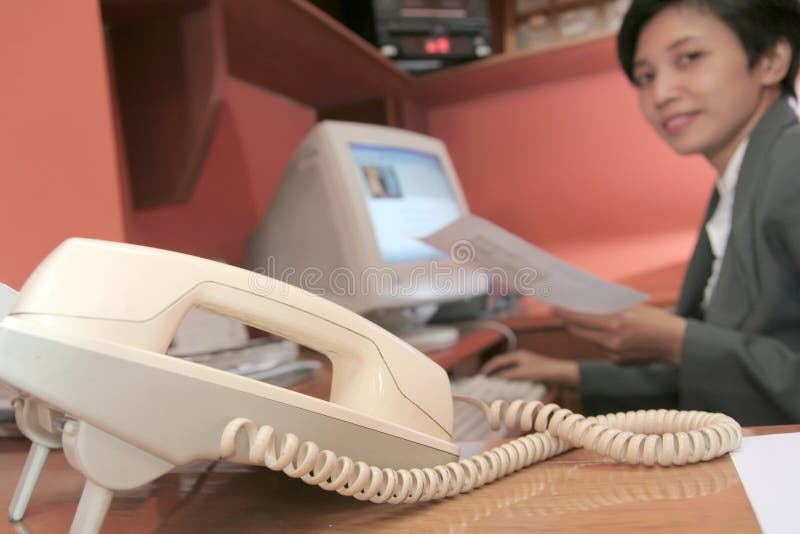 Secretary at office stock image. Image of service, office - 6596757