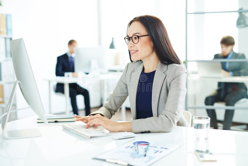 Secretary in office stock image. Image of business, businesswoman ...