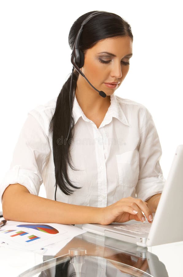 Secretary online stock photo. Image of hotline, operator - 6315444
