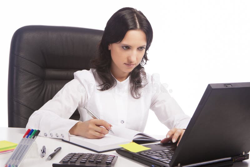 Secretary Portarit Working in Office Stock Image - Image of modern ...