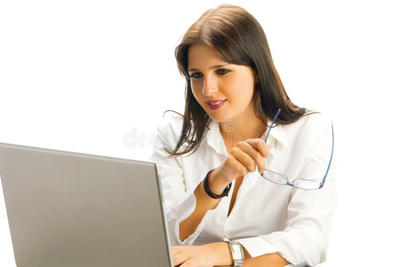 Secretary smiling stock photo. Image of contemporary, beauty - 4764656