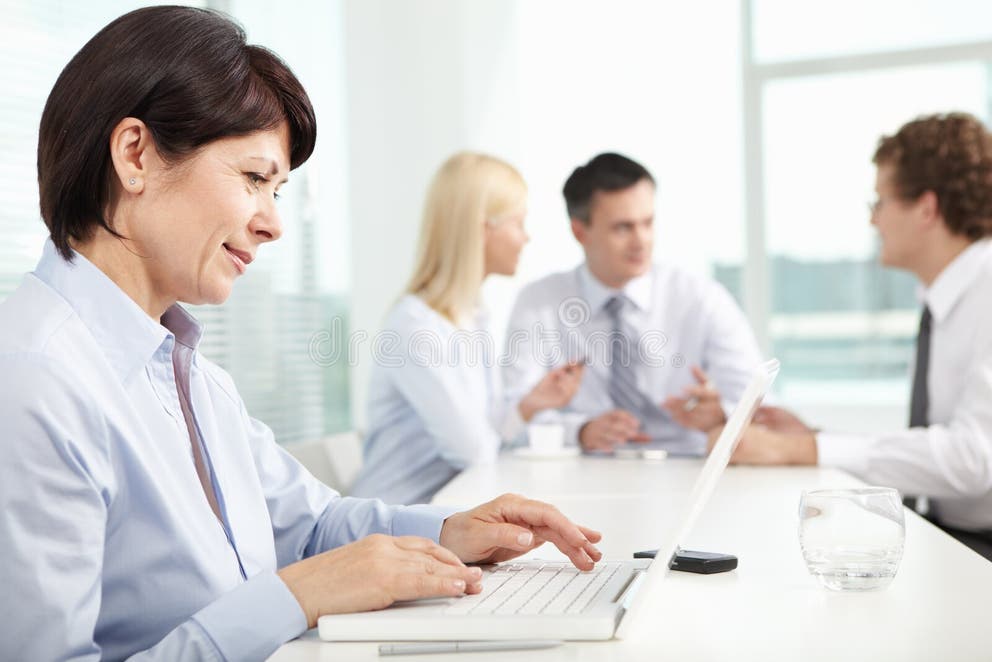 Secretary typing stock image. Image of cooperation, corporate - 22576775